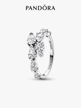 Pandora | Jewelry | Pandora Sparkling Overlapping Band Ring | Poshmark